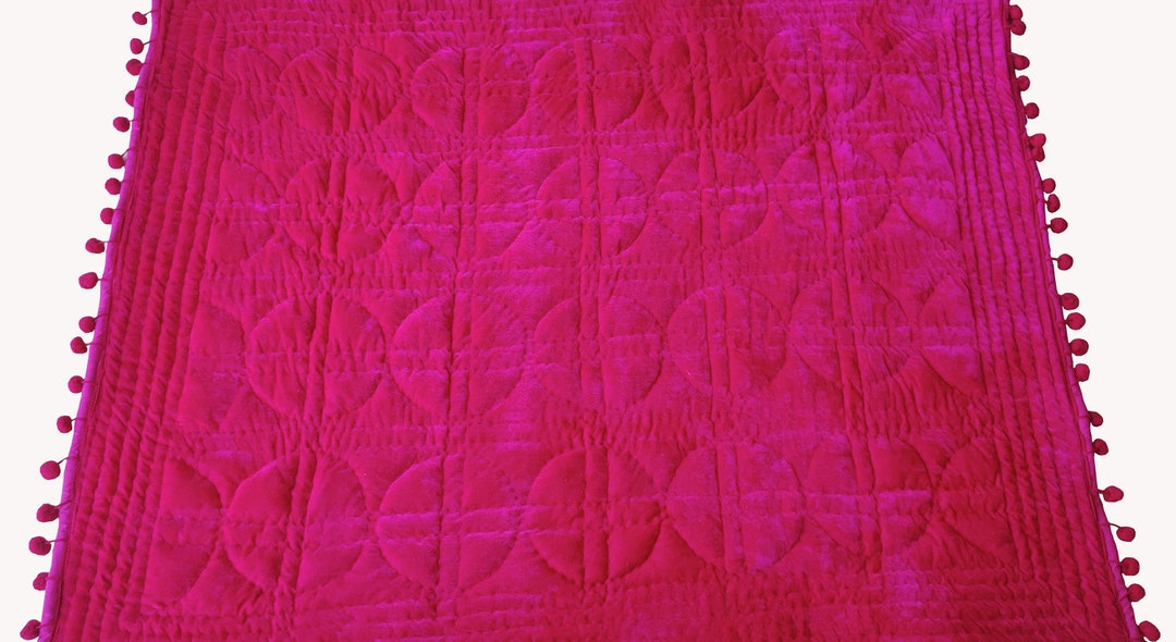 Fuchsia Velvet Comforter Fuchsia Luxury Quilt, Fuchsia Queen Quilt ...