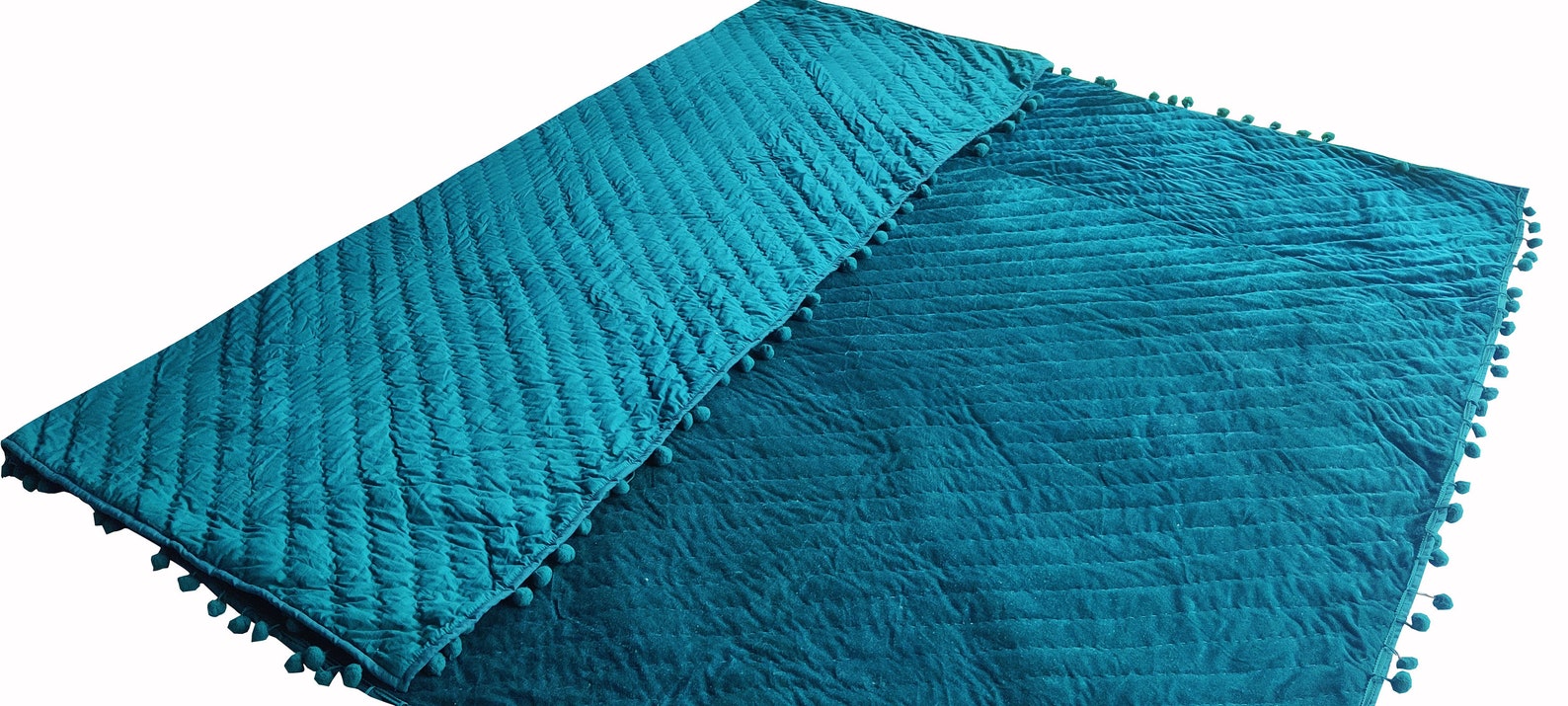 Teal Velvet Quilt Teal Velvet Quilt Velvet Quilt King Lap Size - Etsy