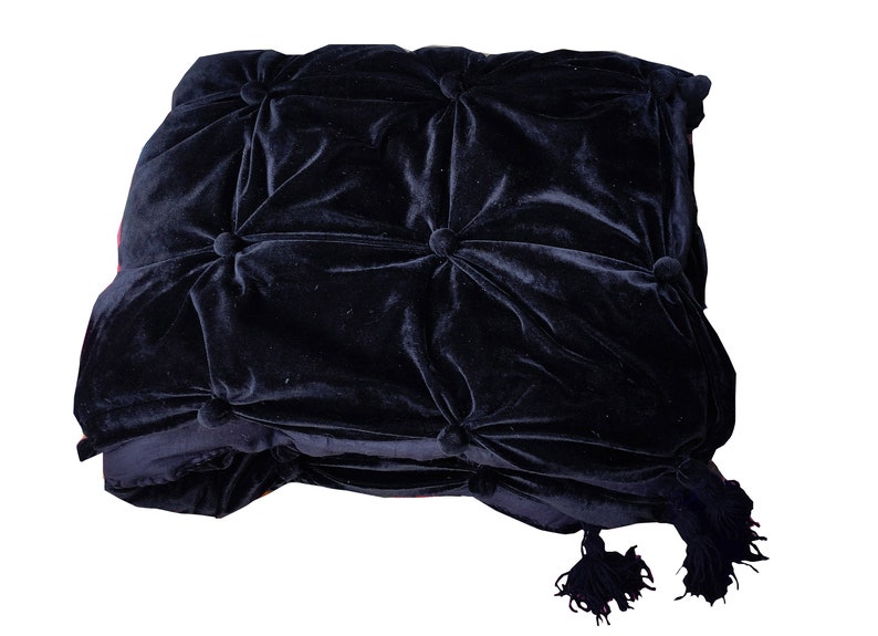 Black Velvet Quilt, Black Quilt, Handmade Comforter, Homemade Quilts ...