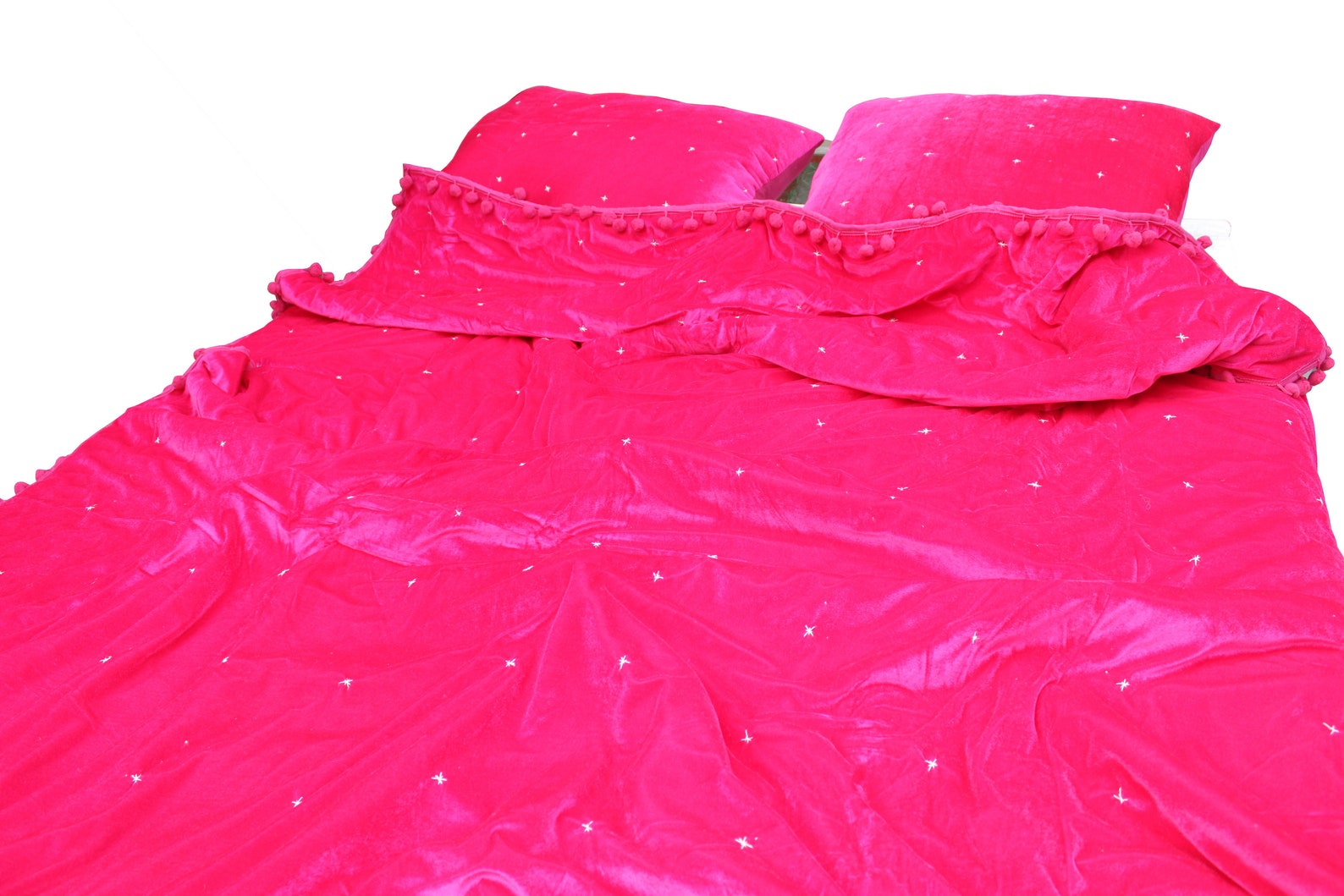 Fuchsia Ombre Velvet Quilt Fuchsia Throw Blanket Fuchsia | Etsy