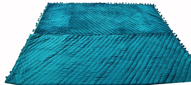 Teal Velvet Quilt Teal Velvet Quilt Velvet Quilt King Lap Size - Etsy