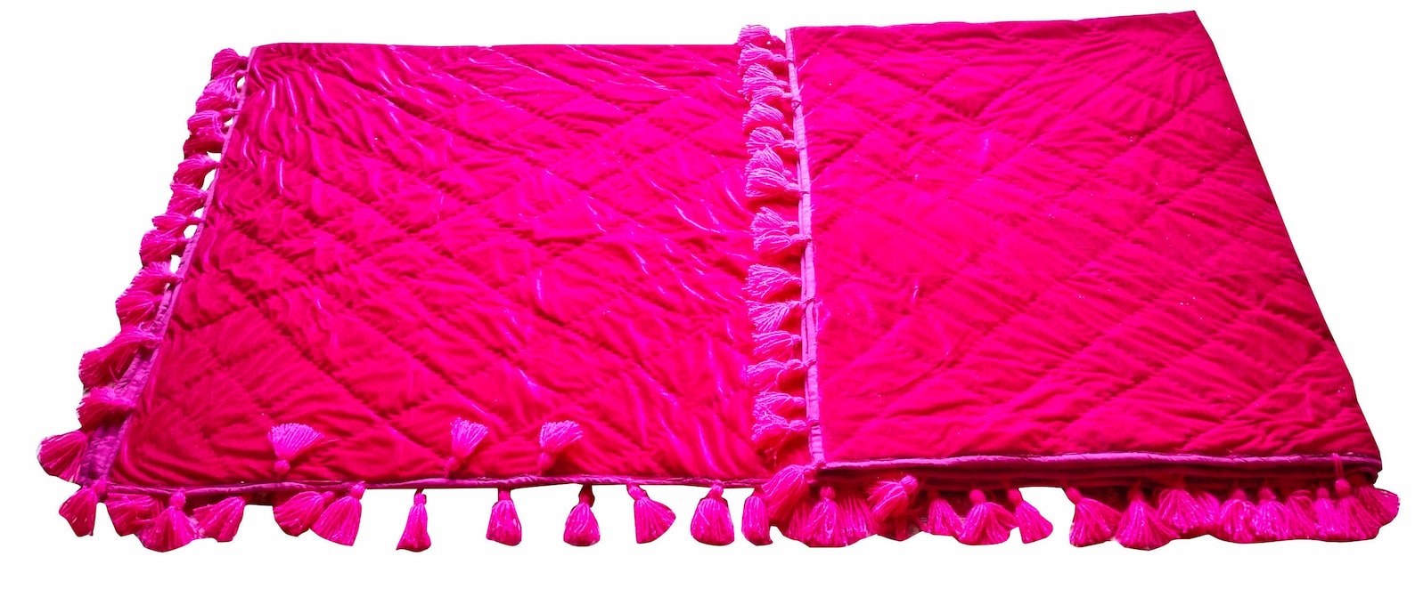 Fuchsia Ombre Velvet Quilt Fuchsia Throw Blanket Fuchsia Queen | Etsy