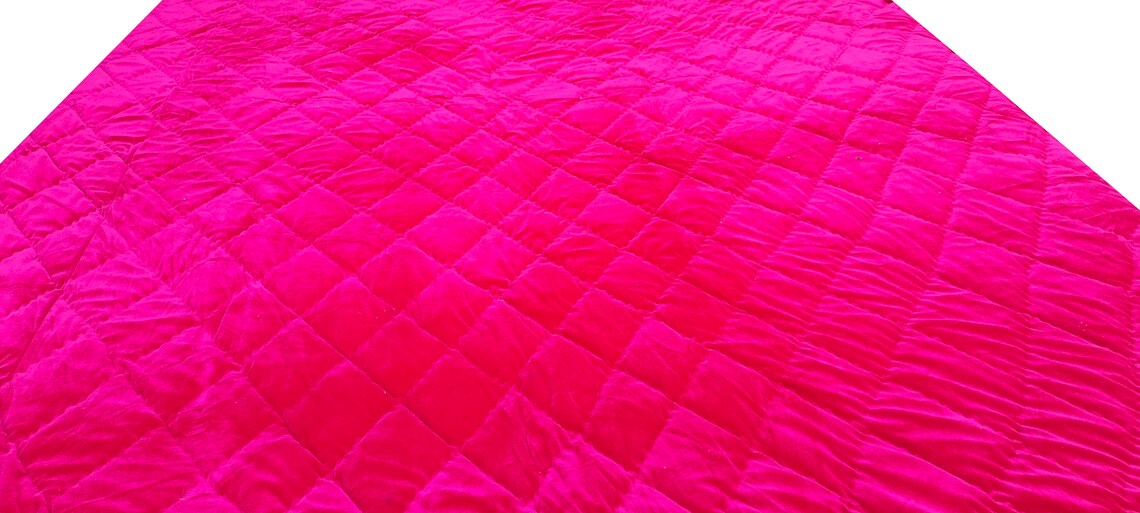 Fuchsia Velvet Comforter velvet Comforter King Quilt Queen | Etsy