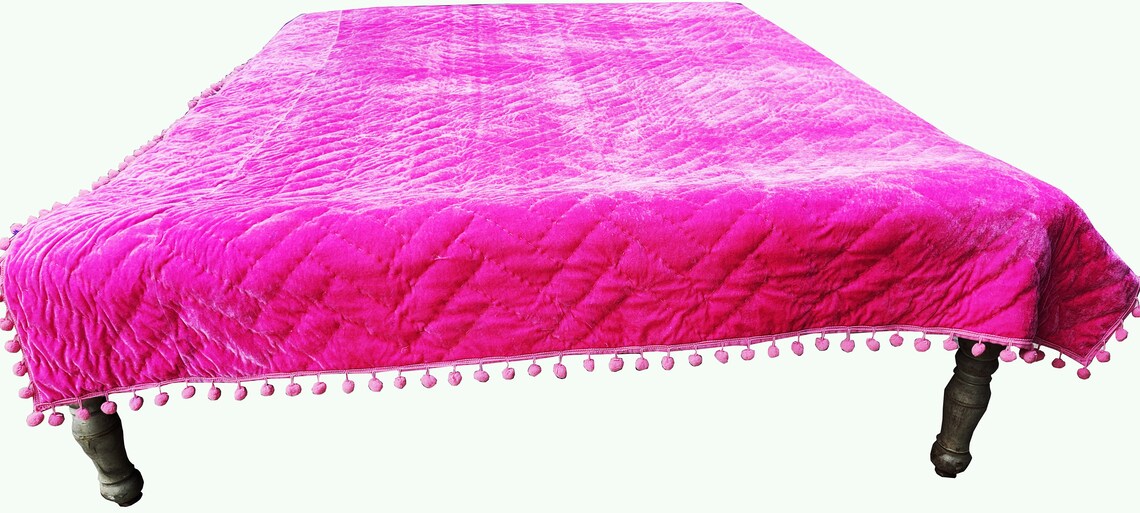Baby Pink Velvet Quilt Baby Pink Luxury Comforter Baby Pink - Etsy