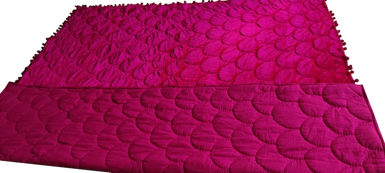 Fuchsia Velvet Ombre Velvet Quilt Fuchsia Throw Blanket - Etsy