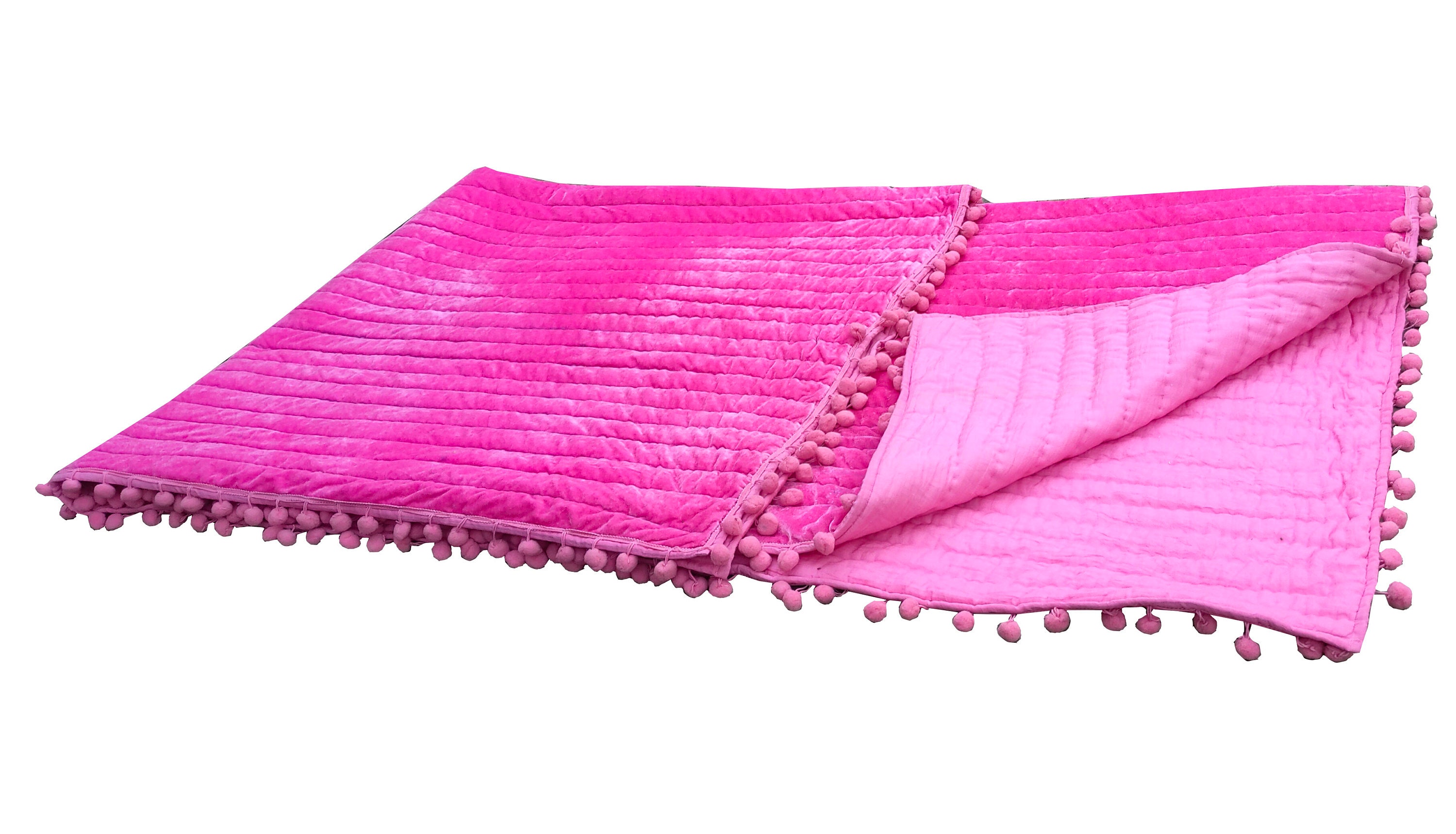 Baby Pink Velvet Velvet Comforter King Quilt Queen Quilt | Etsy