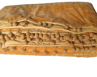 Gold Velvet Quilt Velvet Comforter Queen Quilt Gold King - Etsy