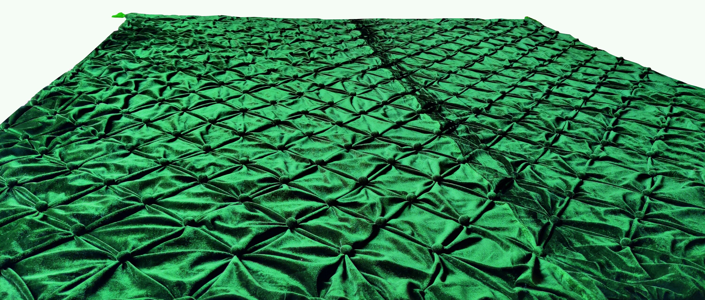 Emerald Green Velvet Comforter Emerald Green Luxury Quilt - Etsy