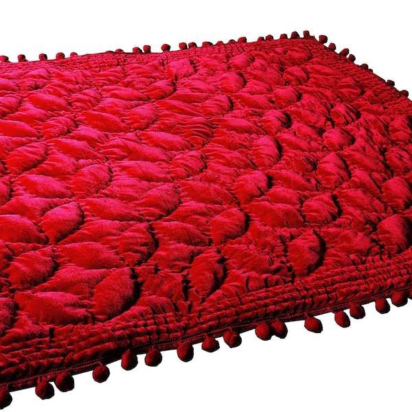 Red Bedspread - Etsy