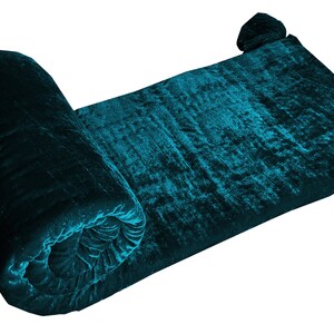 Teal Velvet Luxury Quilt Back Side Velvet Quilt Double Velvet Quilt ...