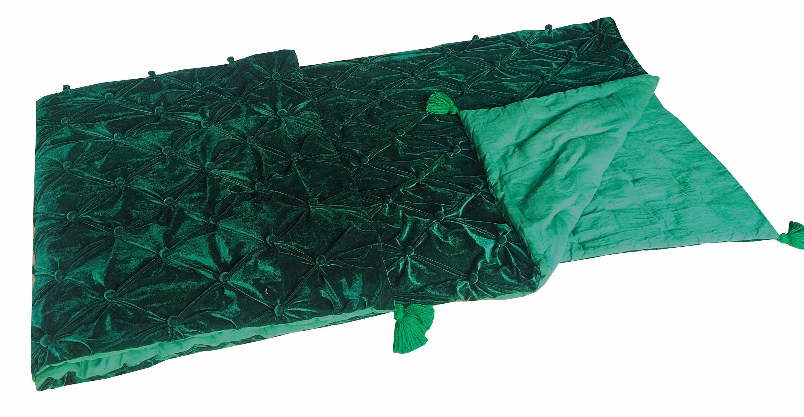 Emerald Green Luxury Quilt Emerald Green Queen Quilt Dark | Etsy