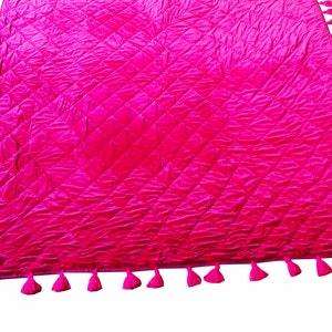 Fuchsia Ombre Velvet Quilt Fuchsia Throw Blanket Fuchsia Queen | Etsy