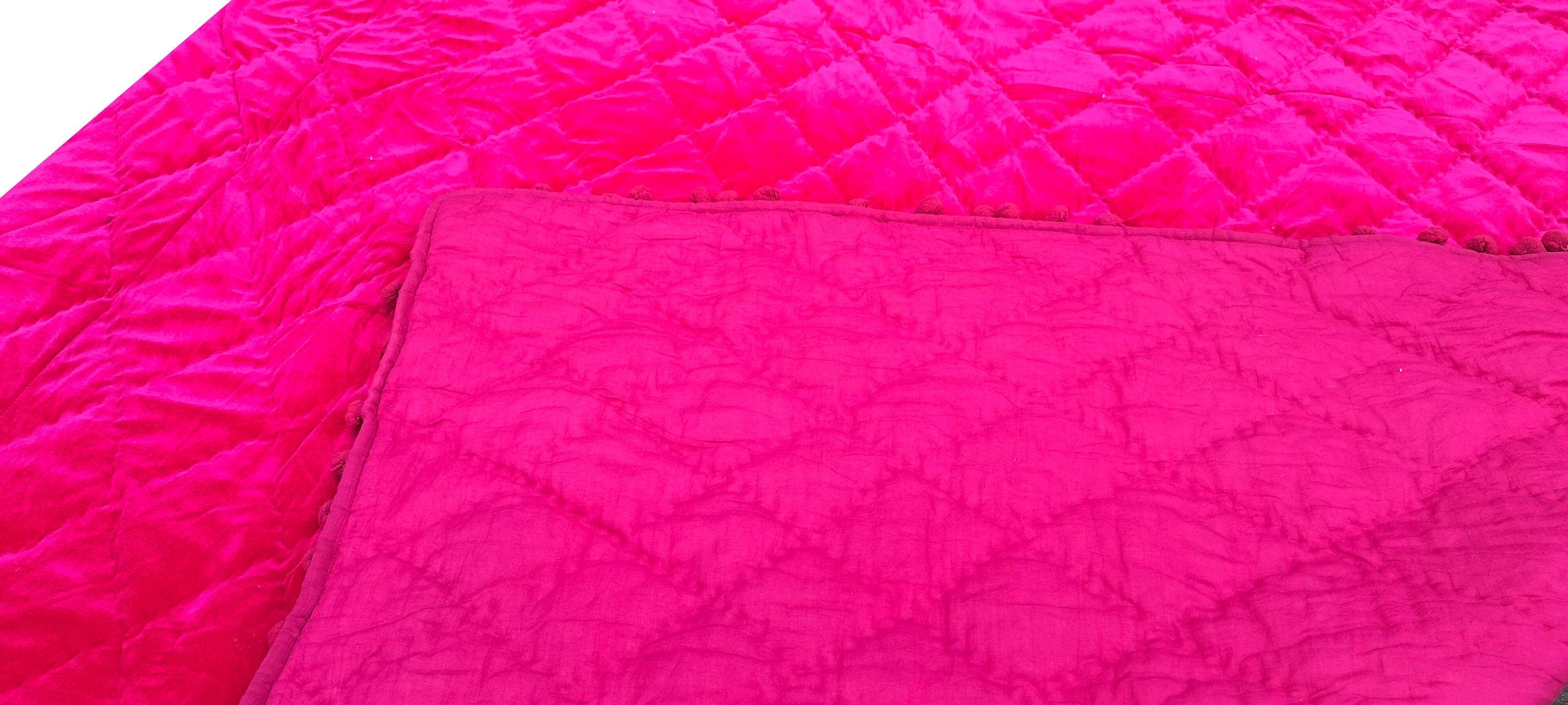 Deep Red Velvet Quilt Deep Red Velvet Comforter Velvet | Etsy