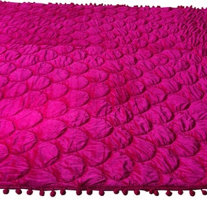 Fuchsia Velvet Ombre Velvet Quilt Fuchsia Throw Blanket Fuchsia Queen ...