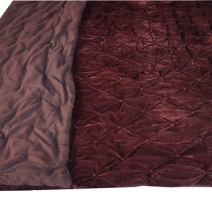 Brown Velvet Quilt, Hand Stitched Bedding Set - Etsy