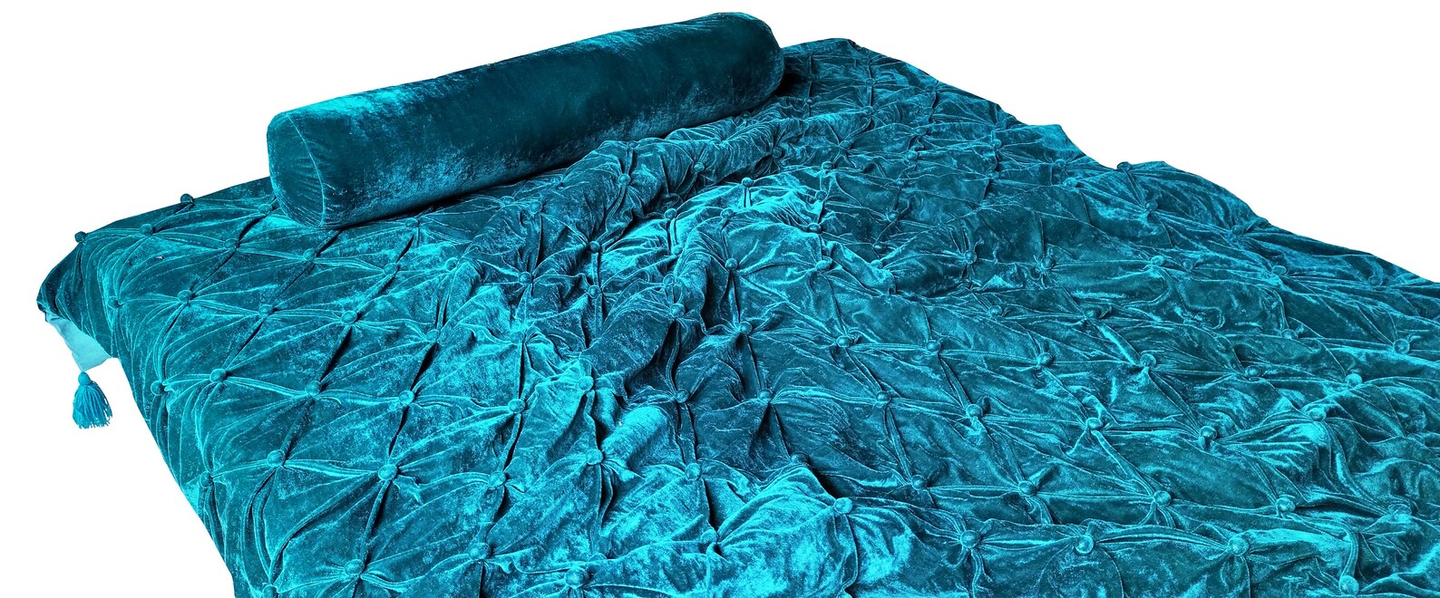 Teal Velvet Comforter Teal Luxury Quilt Teal Queen Quilt - Etsy