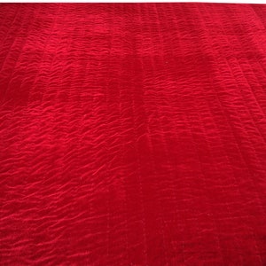 Deep Red Velvet Comforter, Red Luxury Quilt, Deep Red Queen Quilt, Red ...