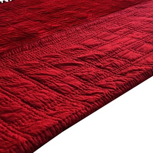 Deep Red Velvet Comforter Deep Red Luxury Quilt, Deep Red Queen Quilt ...