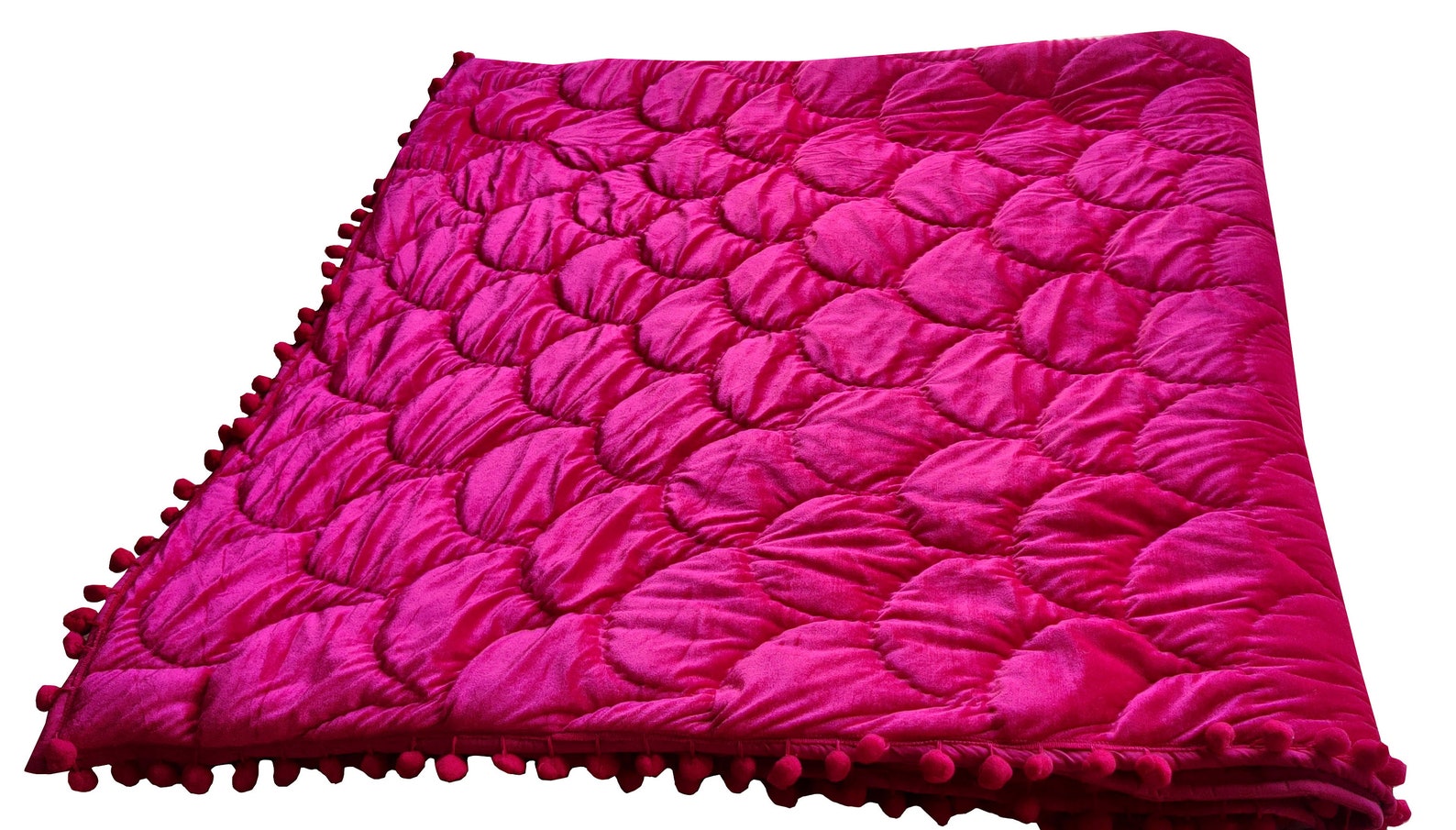 Fuchsia Velvet Ombre Velvet Quilt Fuchsia Throw Blanket - Etsy
