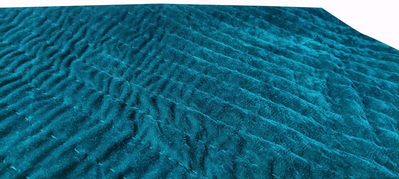 Teal Velvet Quilt Teal Velvet Quilt Velvet Quilt King Lap Size - Etsy