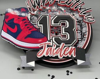 Jordan Shoe Cake Topper Jordan Sneaker Theme Cake Topper Jordan Party ...