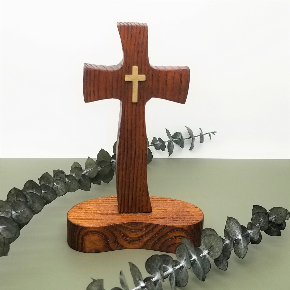 Handmade Standing Table Wood Cross, Decorative Cross Gift for ...