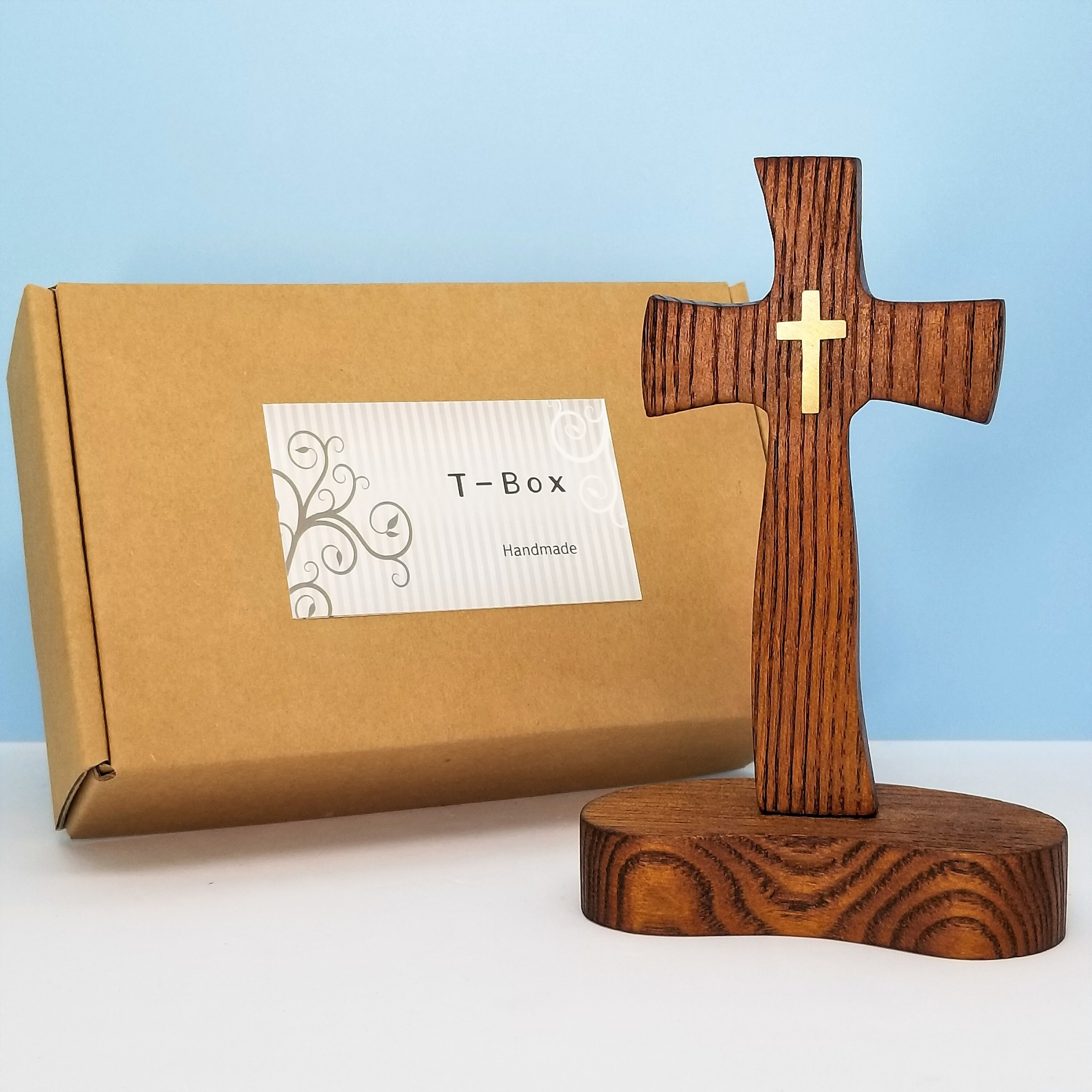 Handmade Standing Table Wood Cross, Decorative Cross Gift for ...