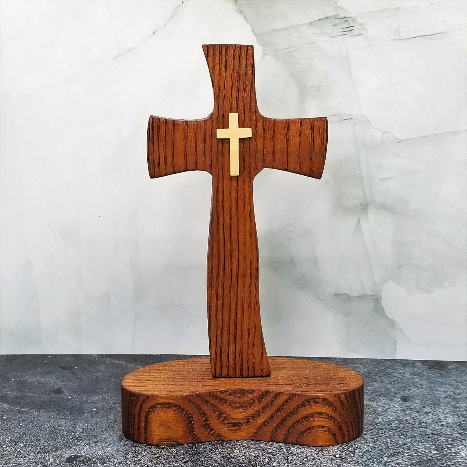 Handmade Standing Table Wood Cross, Decorative Cross Gift for ...