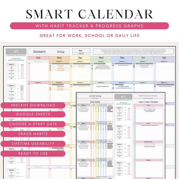 Smart Calendar - Etsy