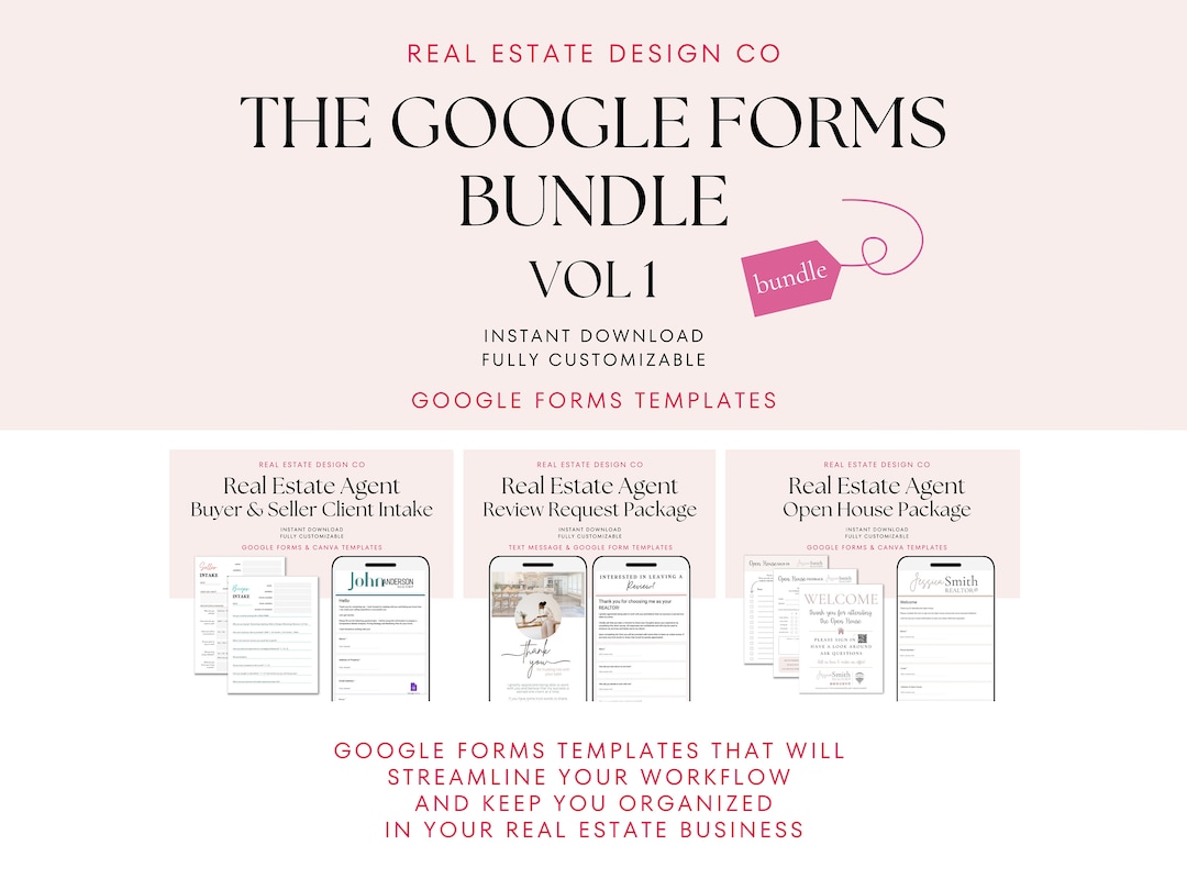 The Google Forms Bundle Real Estate Template Bundle Buyer & Seller ...