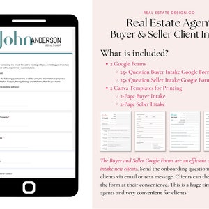The Google Forms Bundle Real Estate Template Bundle Buyer & - Etsy