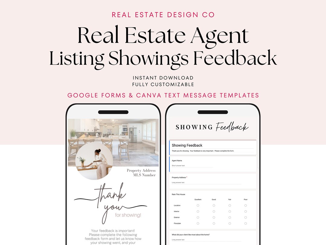 Real Estate Listing Showing Feedback Google Forms Thank You Text ...