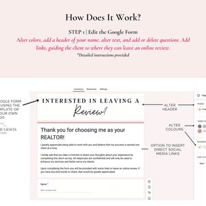 Review Request Real Estate Google Form Plus Text Message Template Agent ...