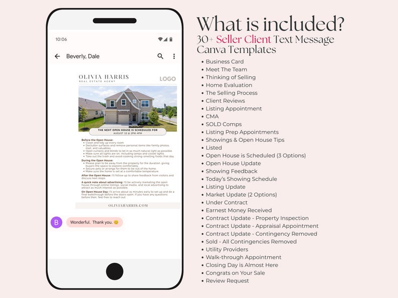 Real Estate Text Message Bundle, Buyer & Seller Client Communication ...