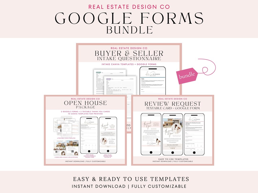 The Google Forms Bundle | Real Estate Template Bundle Buyer & Seller ...
