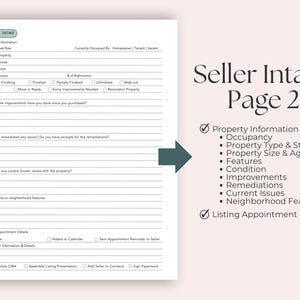 Real Estate Buyer and Seller Intake Forms, Canva Template, Client ...
