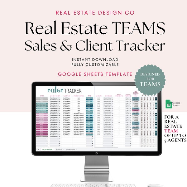 Real Estate Sales Tracker Spreadsheet - Shop Online - Etsy