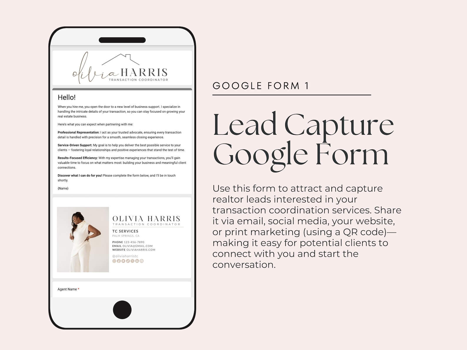 Transaction Coordinator Google Forms Templates, Lead Capture, Inquiry ...