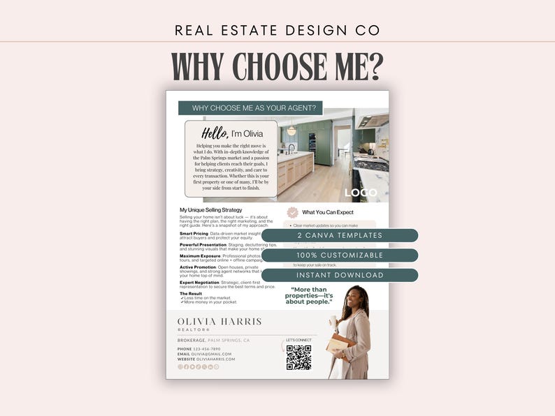 Real Estate Introduction Marketing Flyer Canva Template | Why Choose Me ...