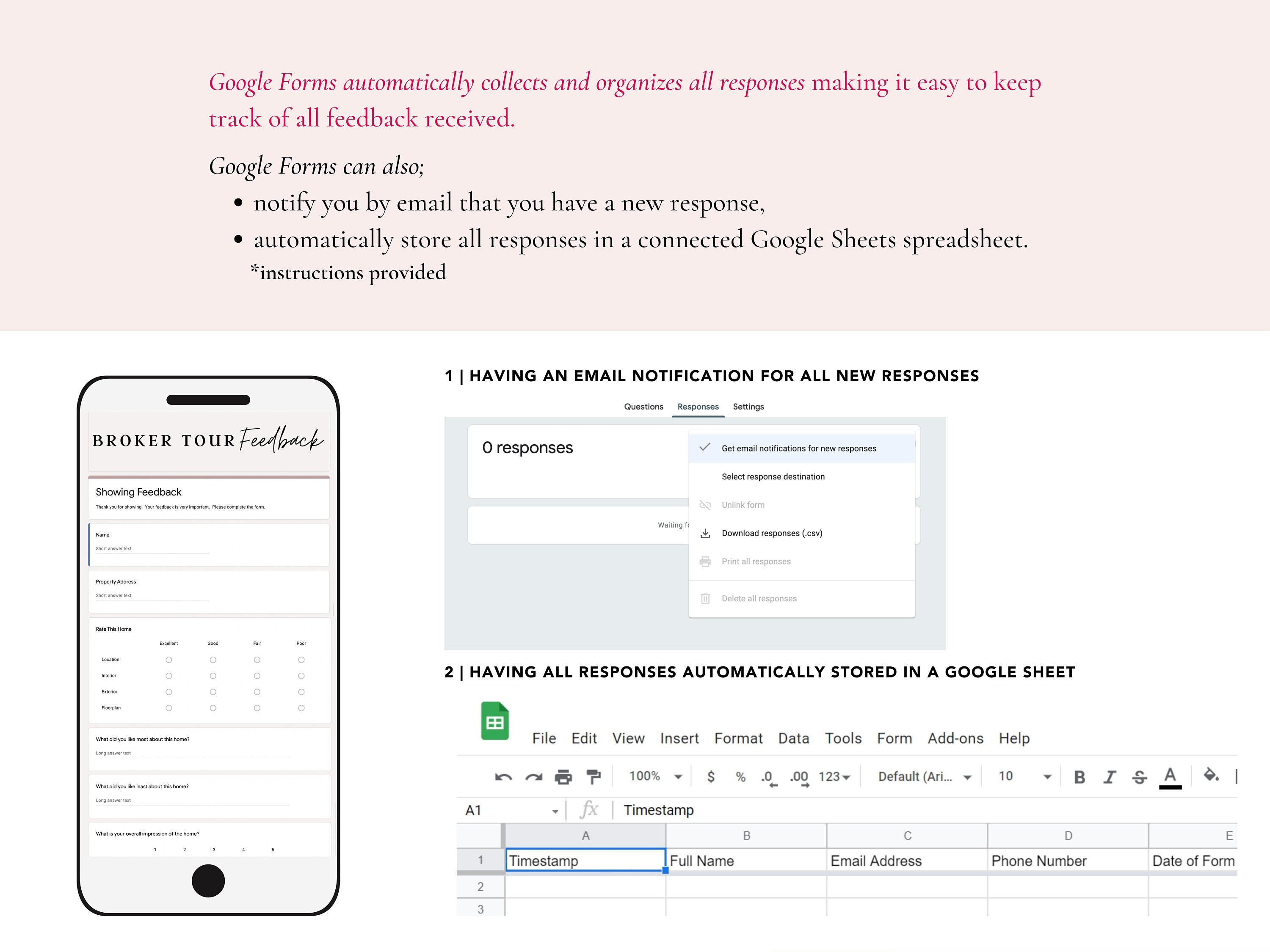 Real Estate Google Forms Template Canva Template Broker Open House Tour ...
