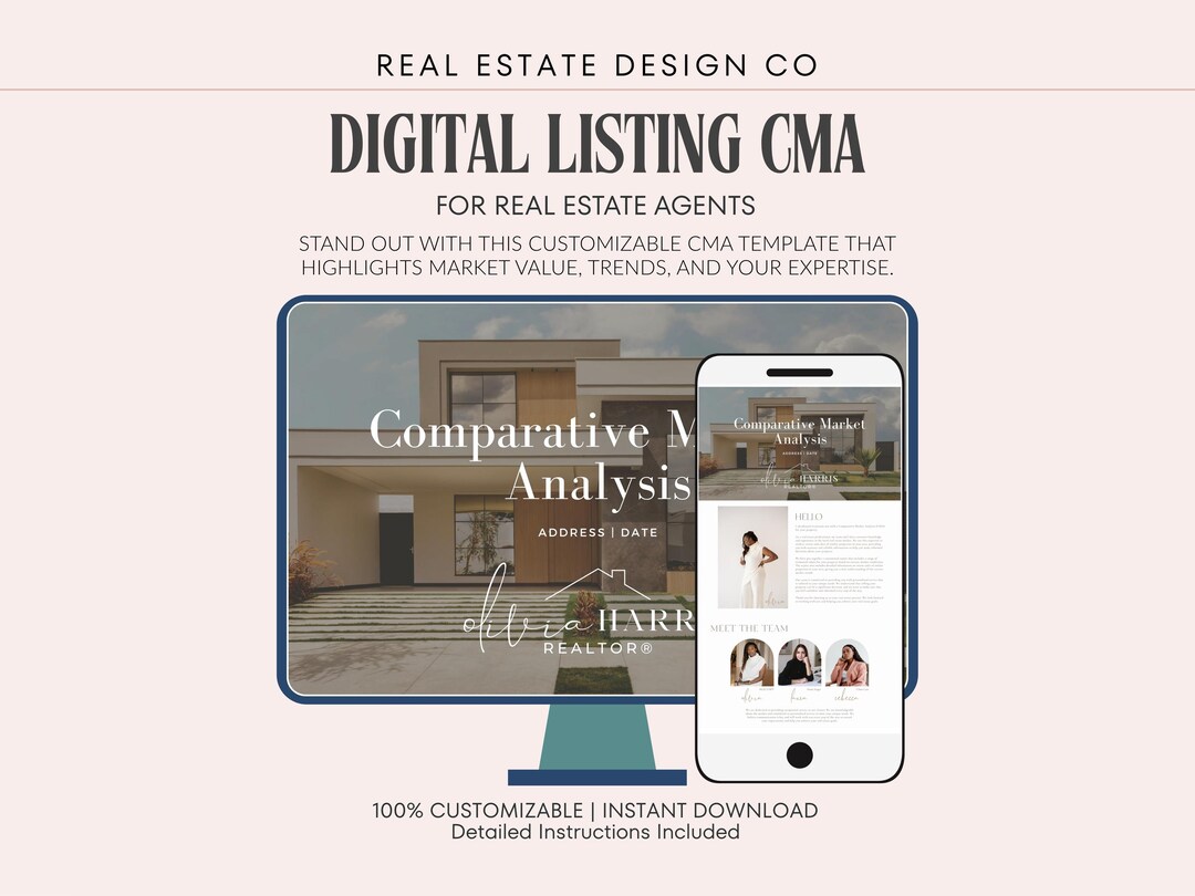 Real Estate Agent CMA Comparative Market Analysis Website Canva ...