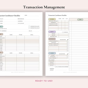 Transaction Coordinator Checklist Canva Template Real Estate ...