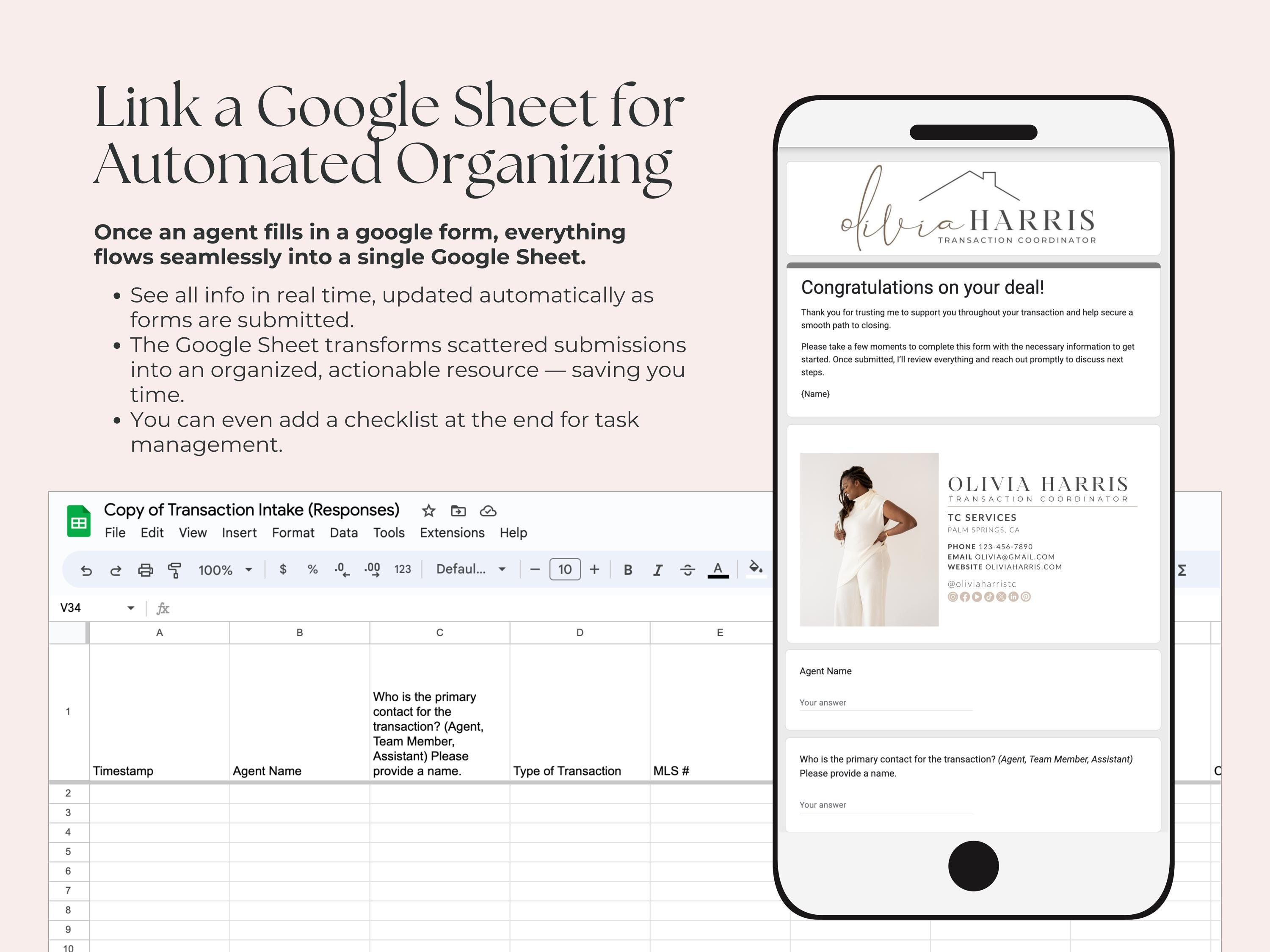 Transaction Coordinator Google Forms Templates, Lead Capture, Inquiry ...