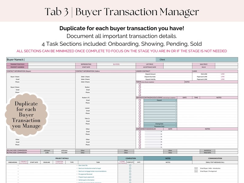 Real Estate Transaction Management System With Pipeline, Task Calendar ...