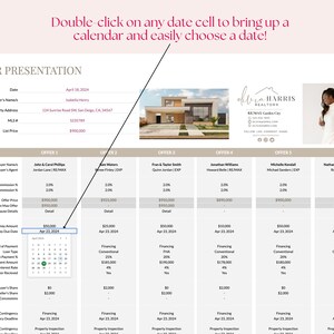 Real Estate Multiple Offer Comparison Presentation Google Sheets ...