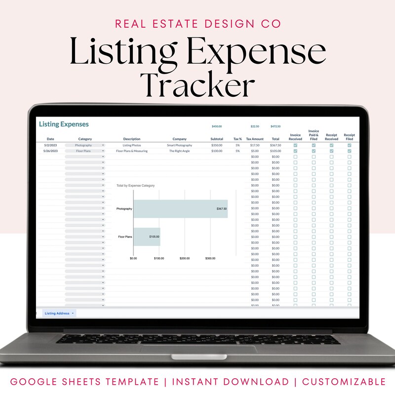 Expense Tracker List - Etsy