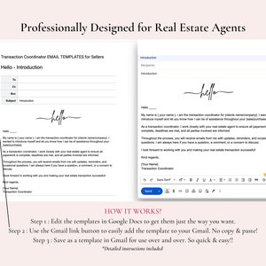 Real Estate Buyer & Seller Email Templates for Gmail Google - Etsy