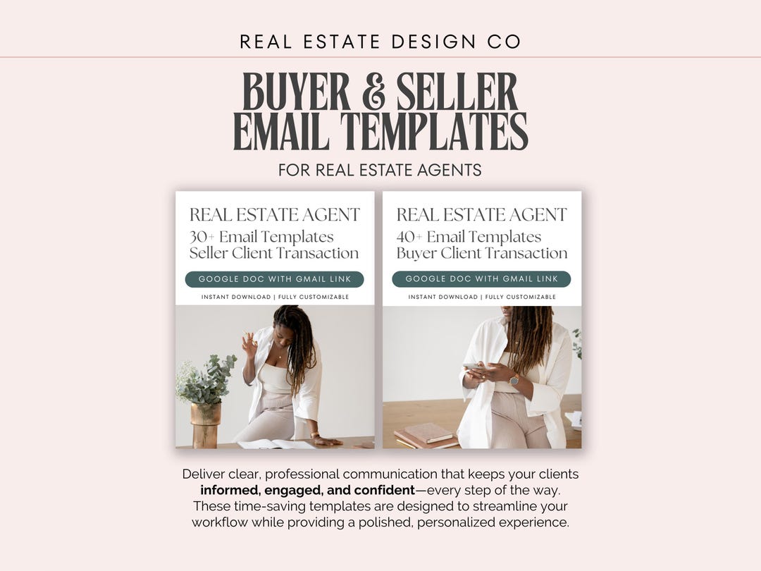 Real Estate Agent Buyer and Seller Email Templates, Gmail, Google Docs ...