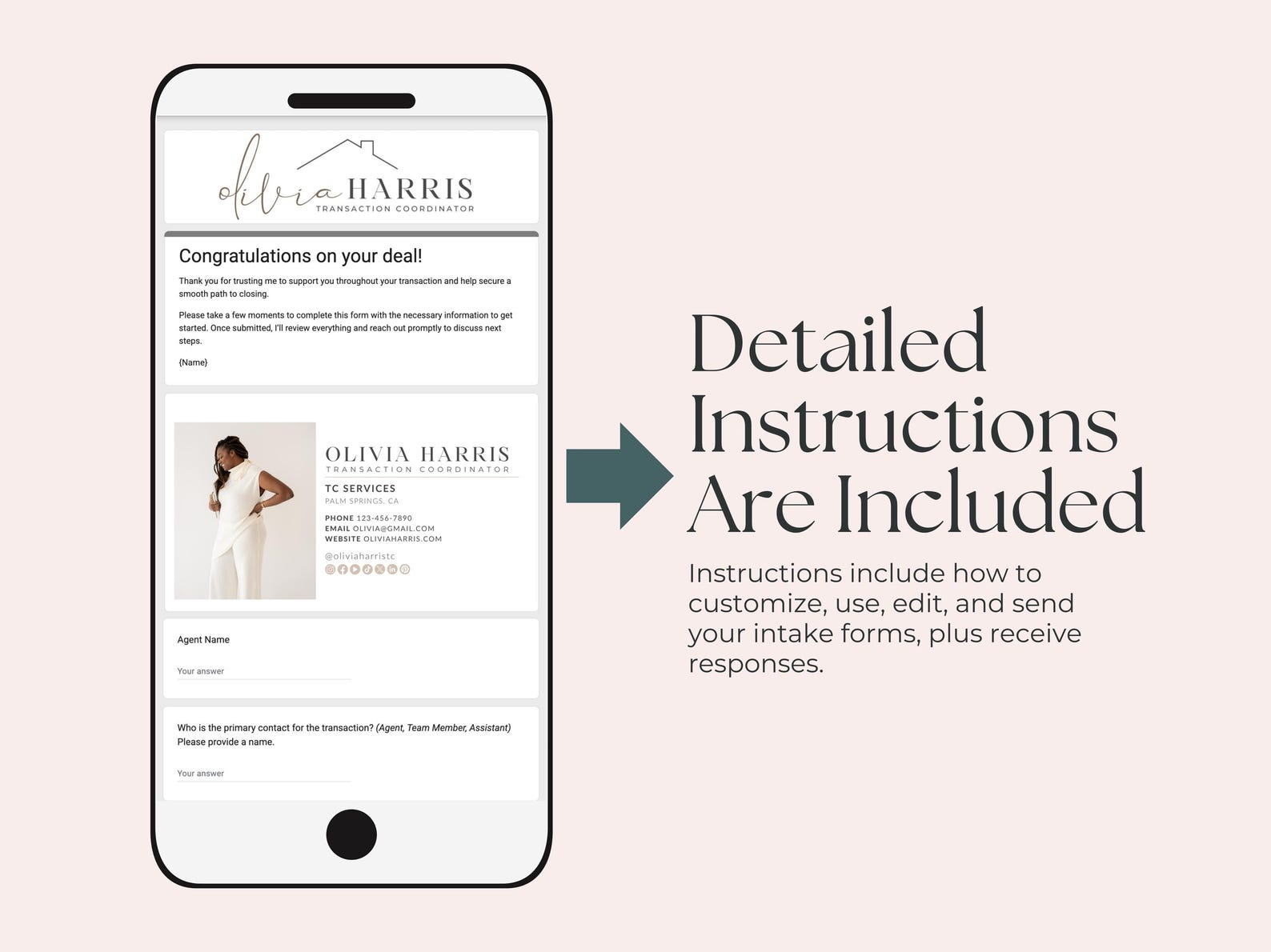 Transaction Coordinator Google Forms Templates, Lead Capture, Inquiry ...