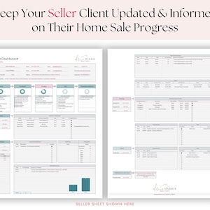 Real Estate Buyer and Seller Client Transaction Dashboard Google Sheets ...